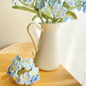 Crochet Flower Pattern. Crochet Forget Me Not. Crochet Flower Bouquets ...