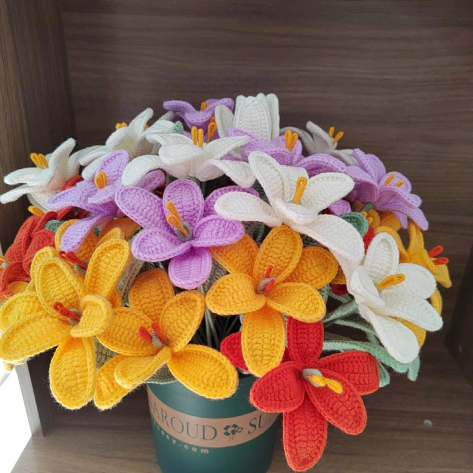 Tulips Crochet Pattern, Crochet Flower Bouquet Pattern, Crochet Flower ...