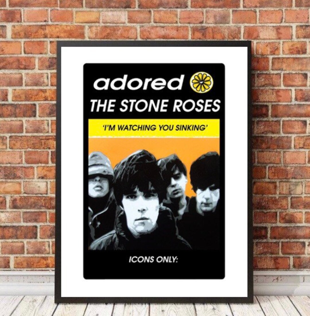Stone Roses Print / Adored Print / Lemon Print / Indie Music Print ...