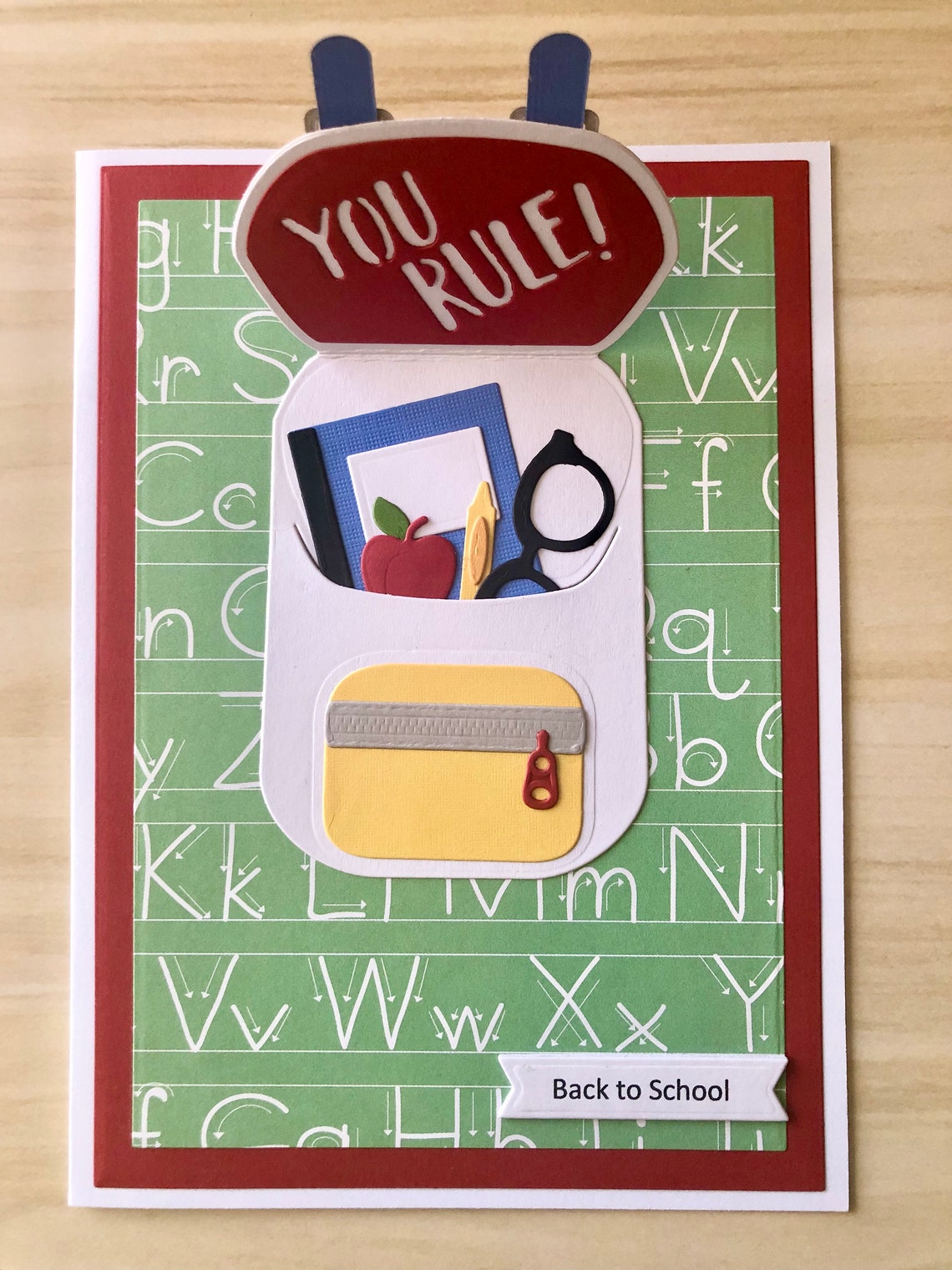 Handmade Back to School Card - Etsy