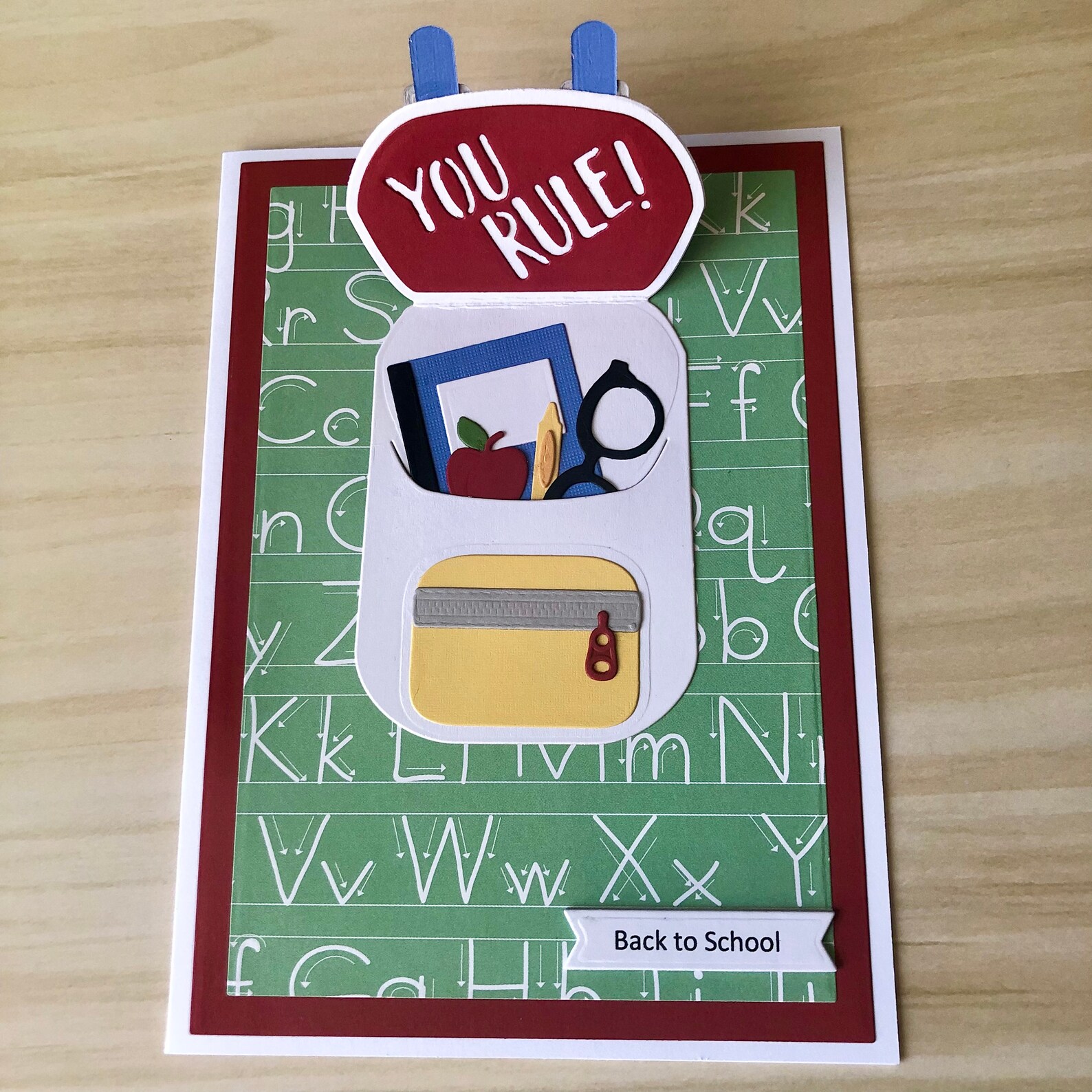 Handmade Back to School Card - Etsy