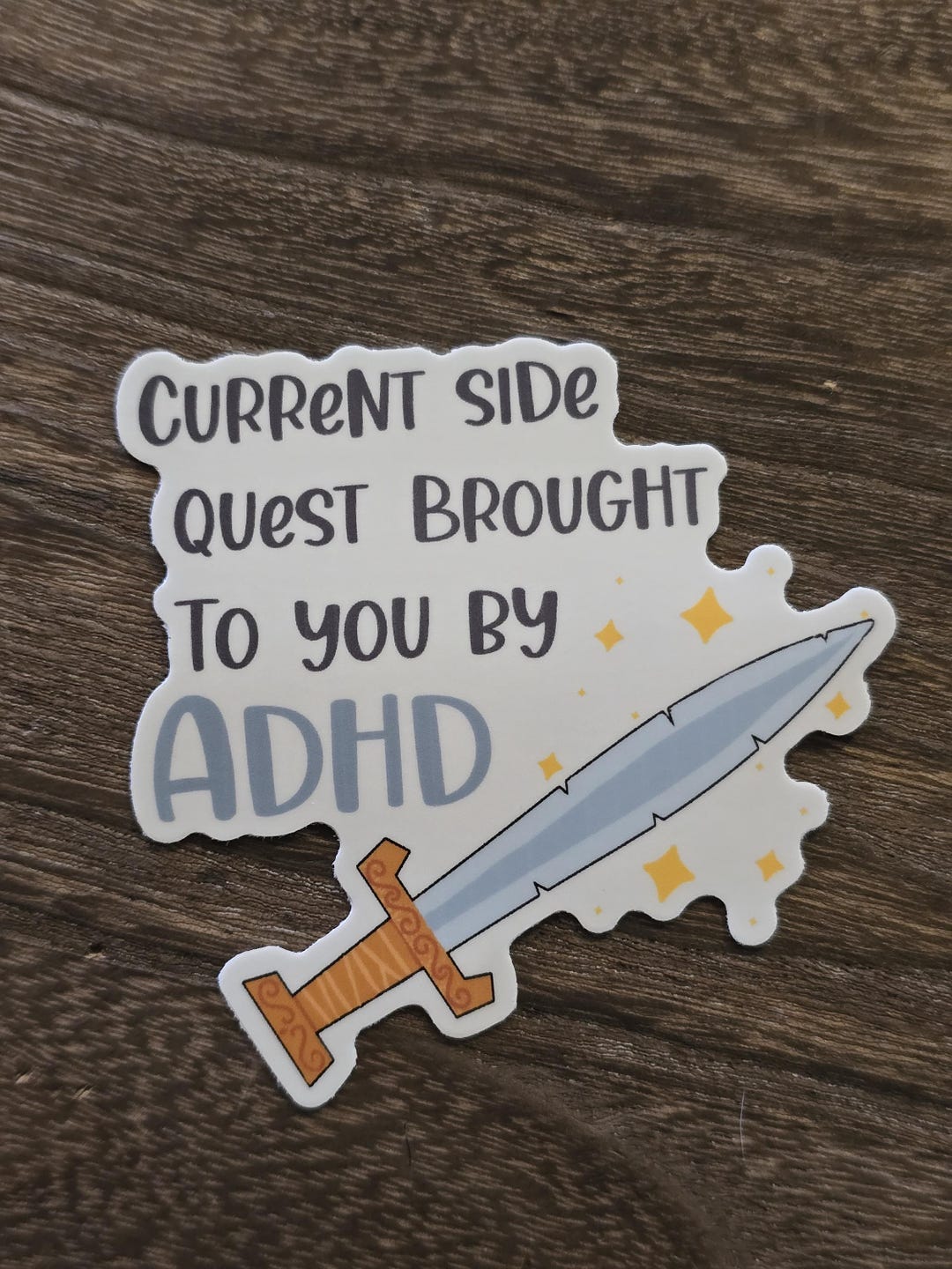 ADHD Side Quest Vinyl Sticker - Etsy