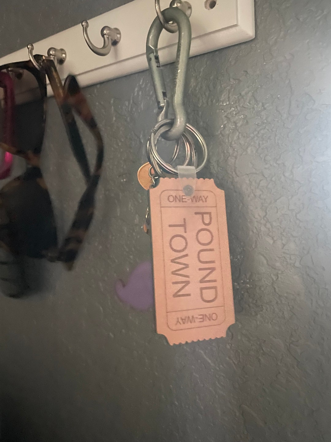 Funny Keychain- Pound Town - Etsy