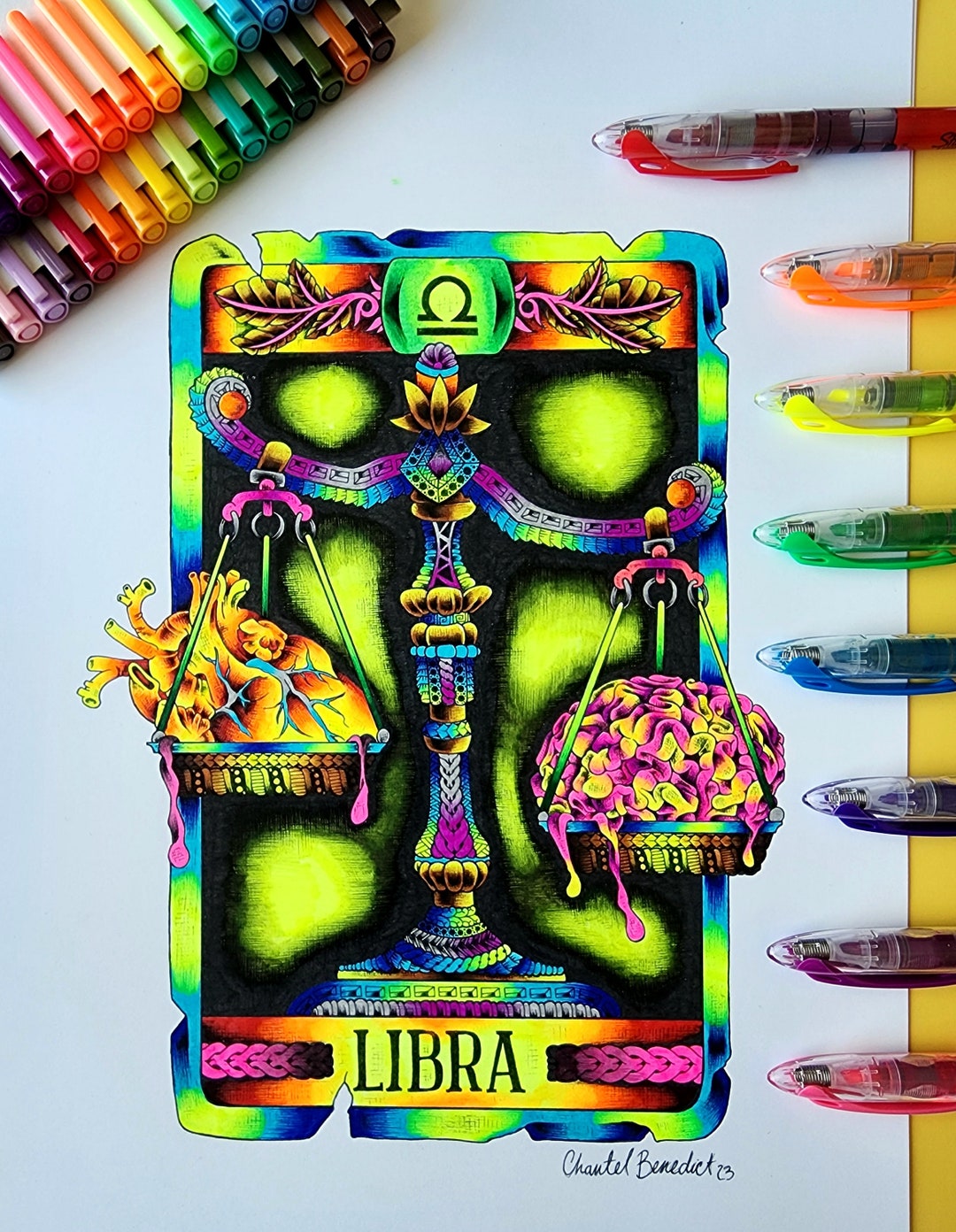Libra Scale Zodiac Card - Etsy