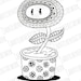 Mario Fire Flower Coloring Page - Etsy