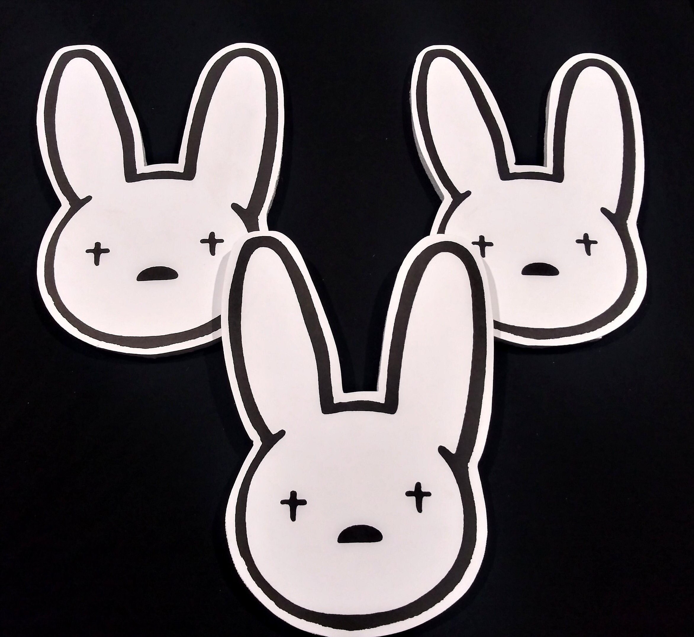 Bad Bunny set of 3 Styrofoam Cutouts for Centerpiece Party | Etsy