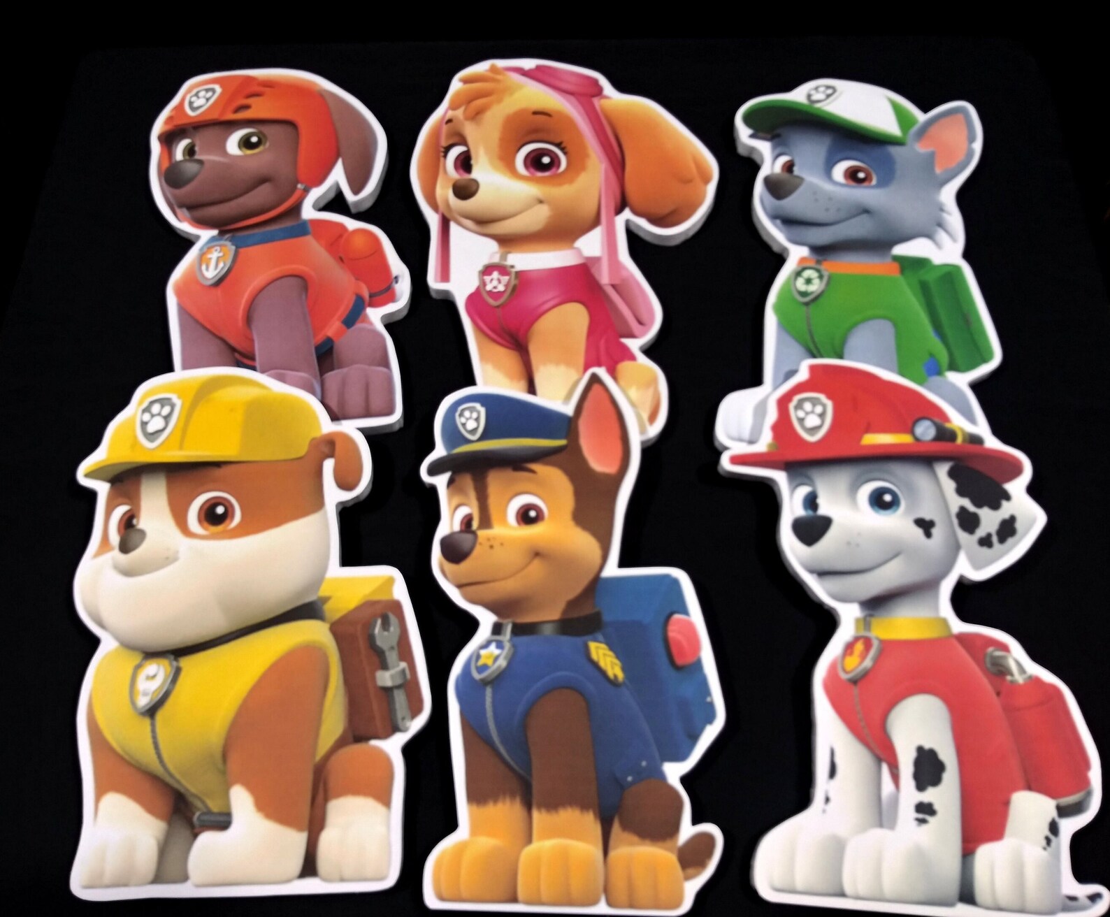 Paw Patrol Set Of 6 Styrofoam Cutouts For Centerpiece Party Etsy