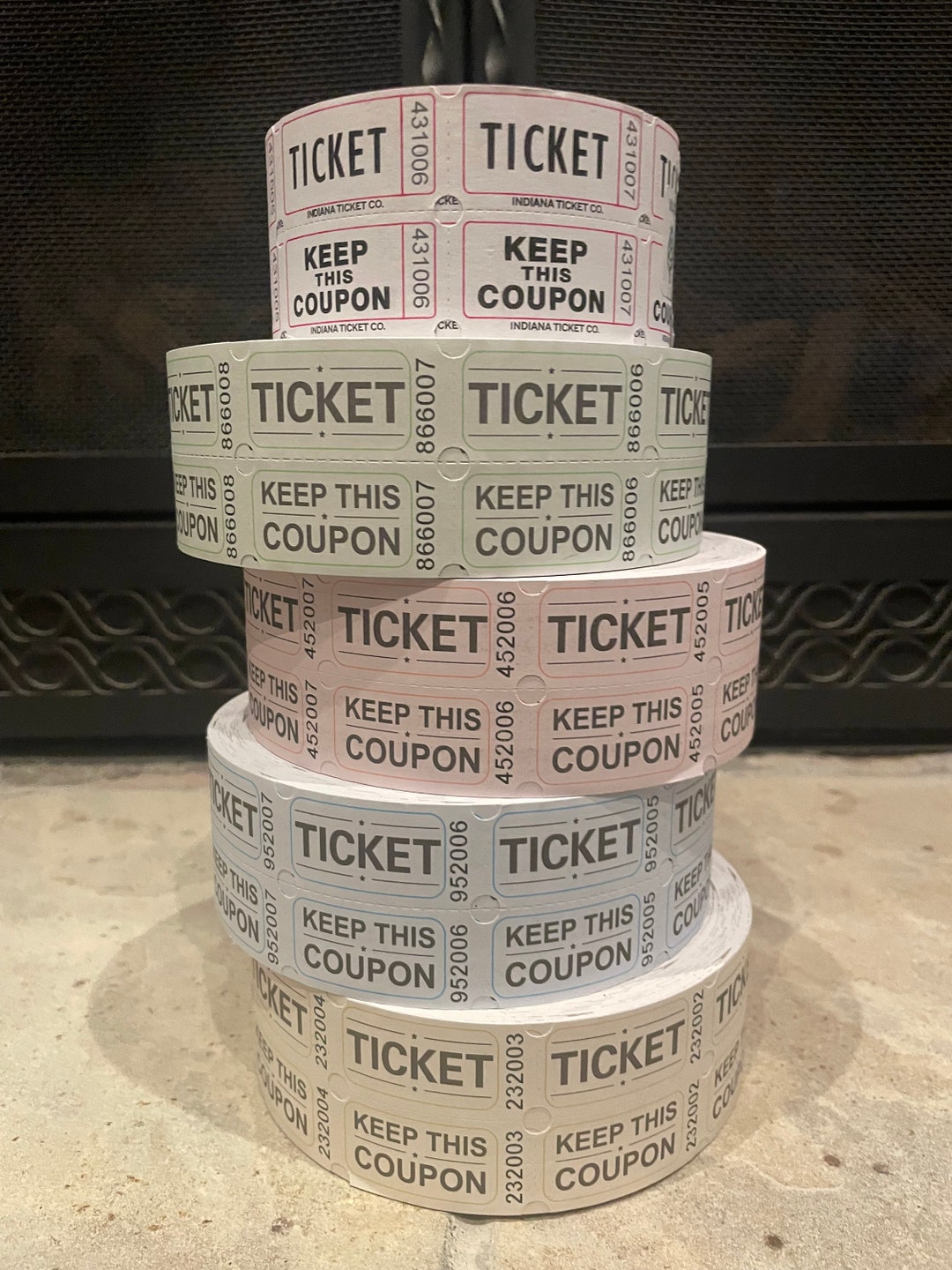 100 Double Tickets - Etsy