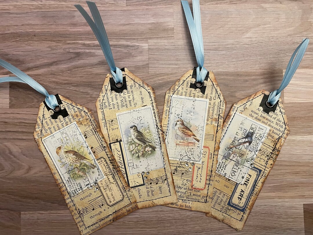 Vintage Book Page Tags - Etsy