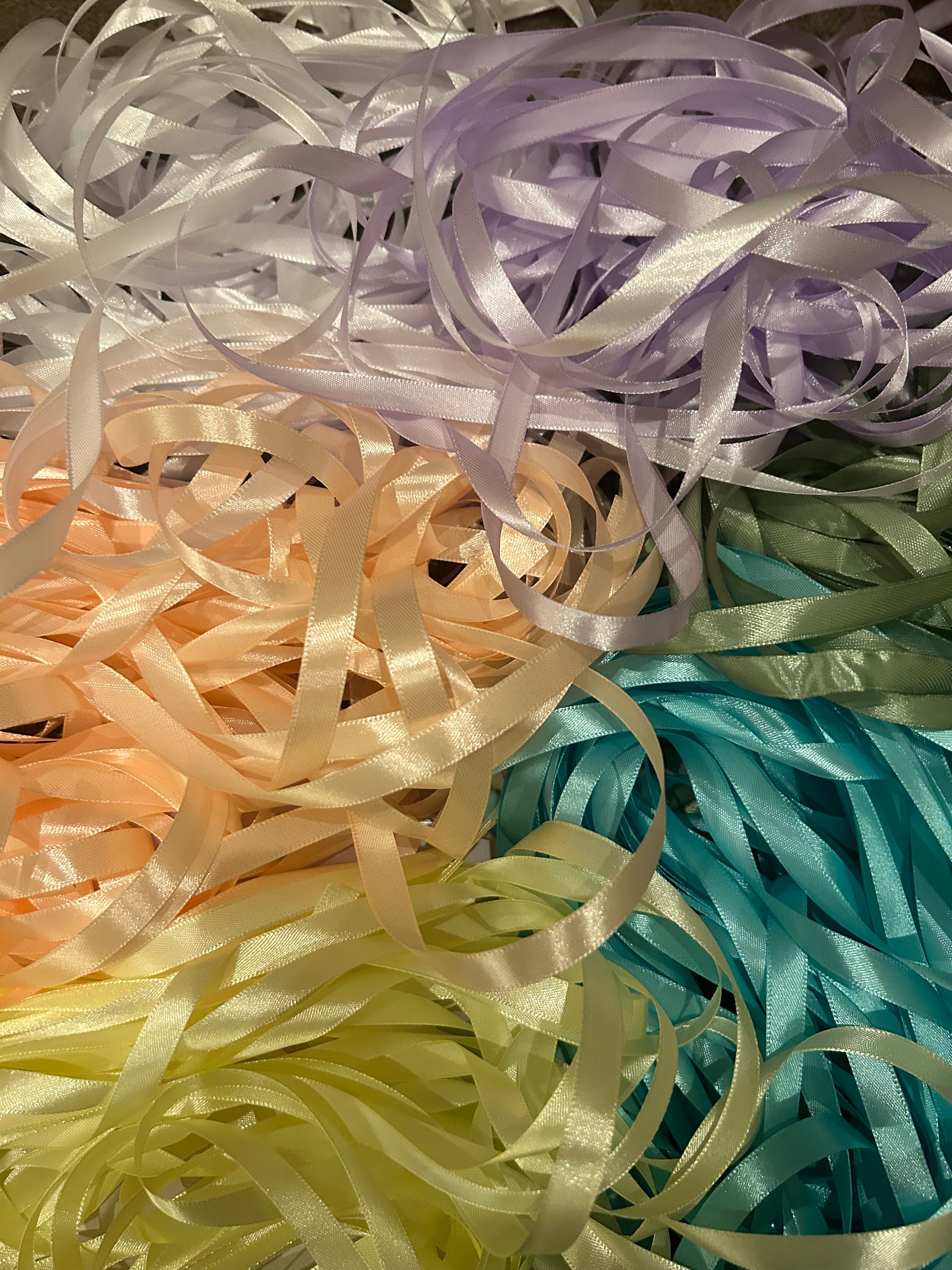 12 Yard 3/8 Inch Satan Ribbon 5 - Etsy