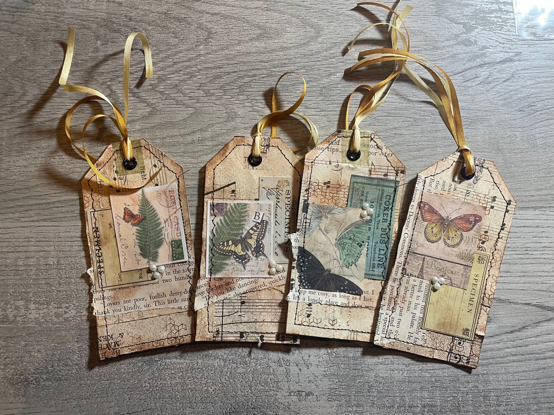 Vintage Book Page Tags - Etsy Canada