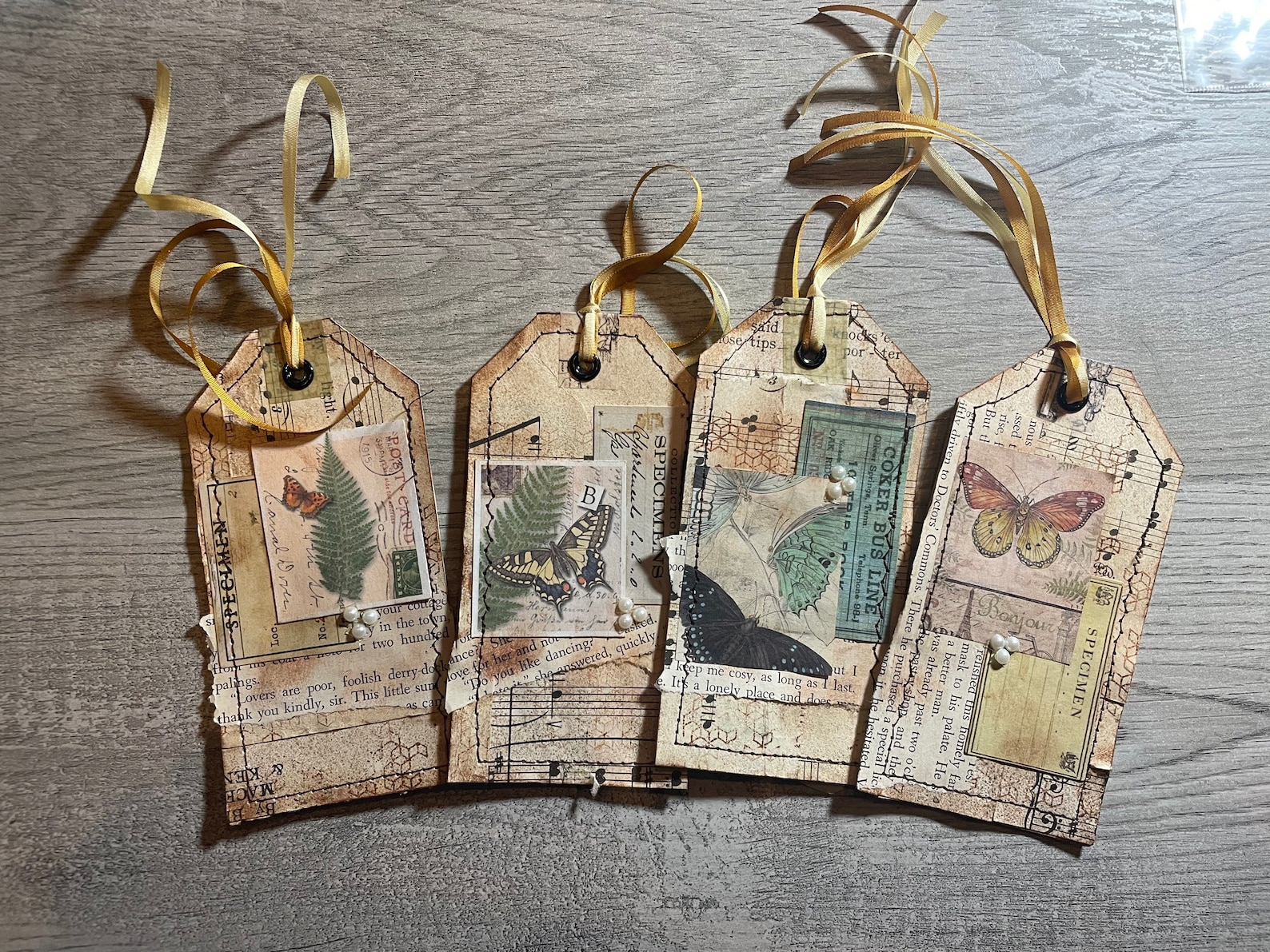 Vintage Book Page Tags - Etsy
