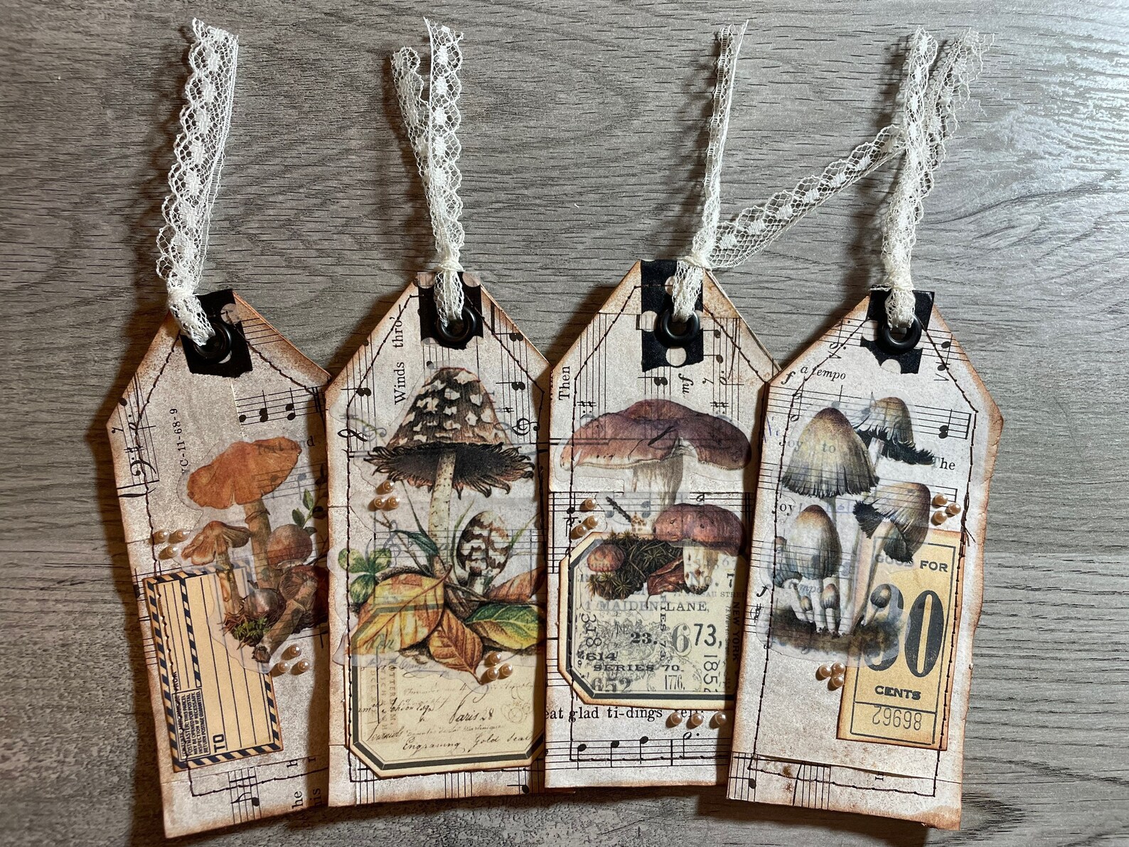 Vintage Book Page Tags - Etsy