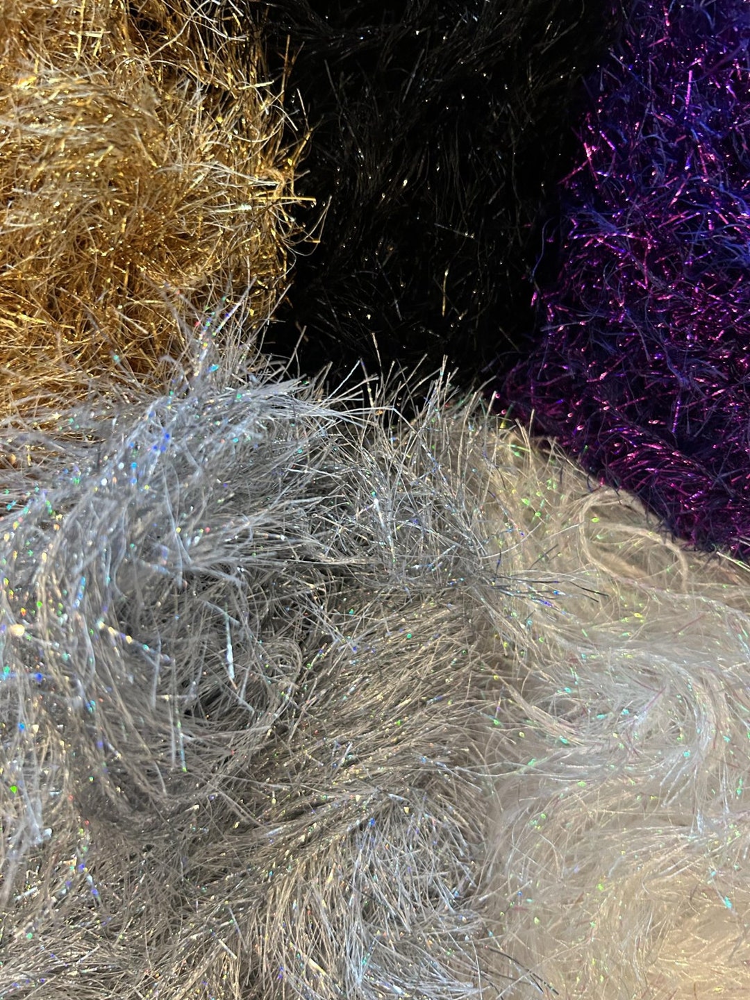 10 Yards Sparkly Eyelash Yarn - Etsy