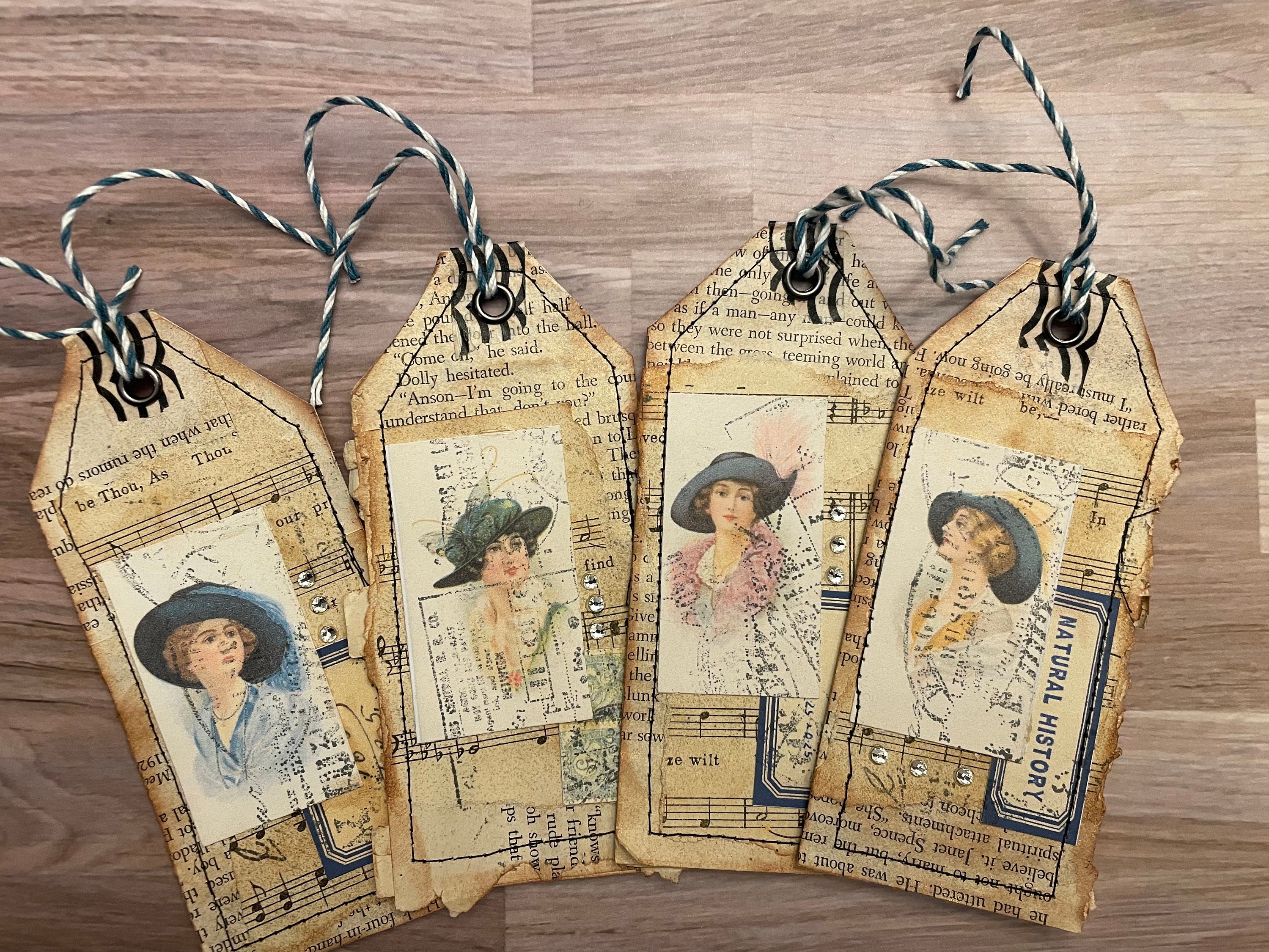 Vintage Book Page Tags - Etsy