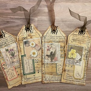Vintage Book Page Tags - Etsy