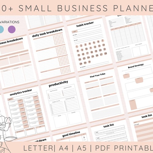 Small Business Printable Planner Simple Business Planner - Etsy