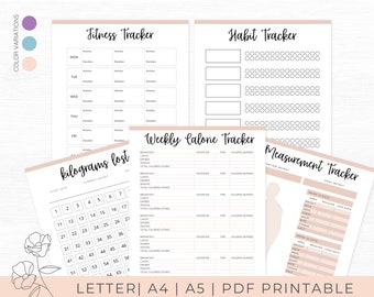 Health and Wellness Journal, Weight Loss Tracker, Fitness Log ...