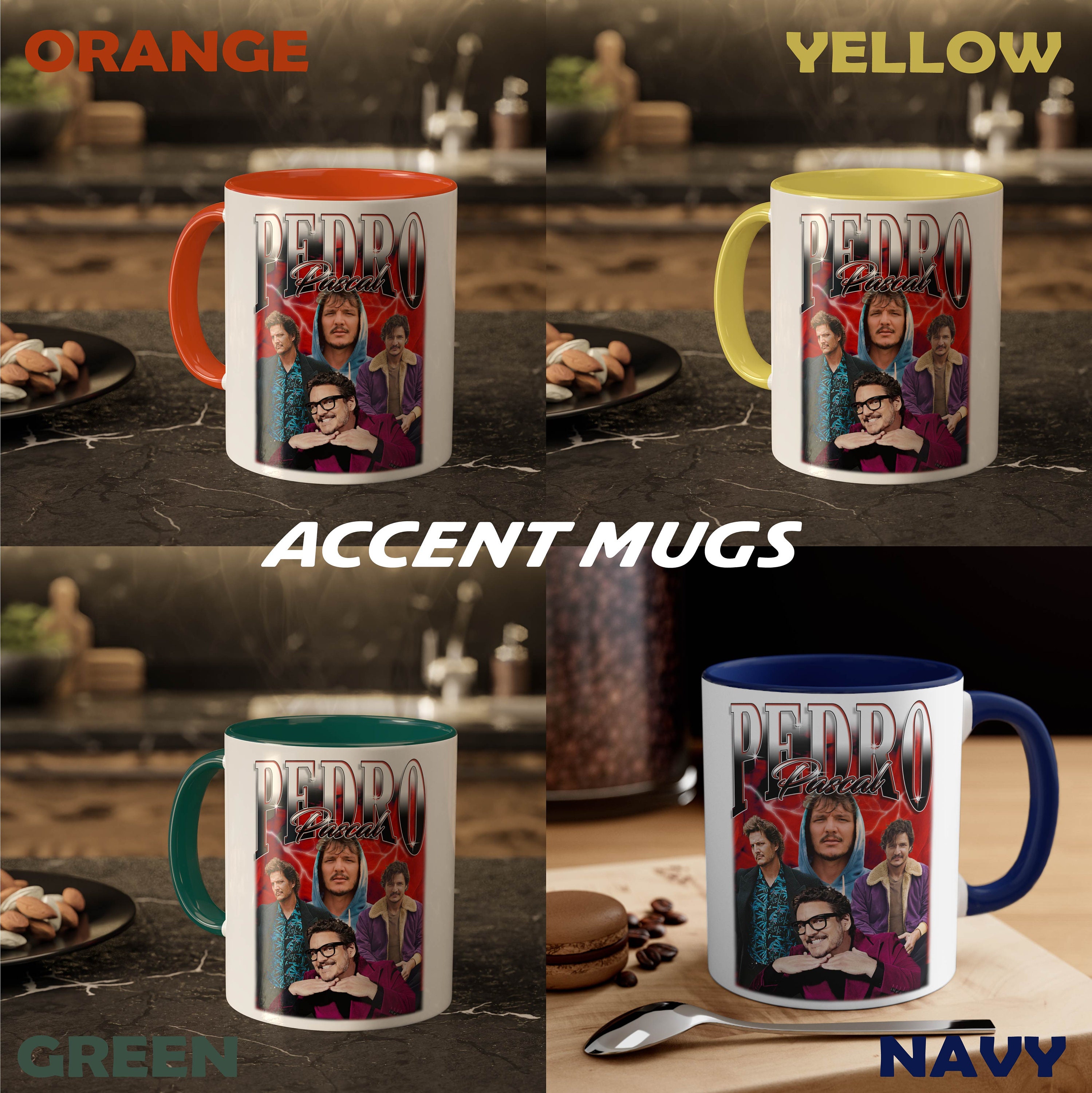 Retro Pedro Pascal Mug pedro Pascal Coffee Mugpedro Pascal - Etsy