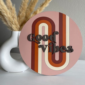 Good Vibes Sign Retro Good Vibes Boho Decor Hippie Decor - Etsy