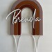 Personalized Acrylic Cake Topper Boho Rainbow Cake Topper Arch Cake ...
