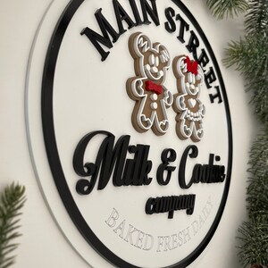 Main Street Bakery Sign Milk and Cookie Company Sign Baking Sign Mickey ...