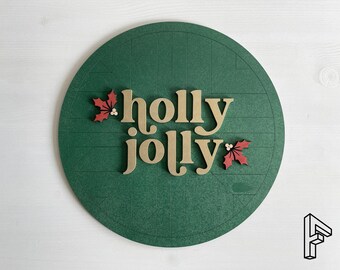 Holly Jolly Sign | Etsy