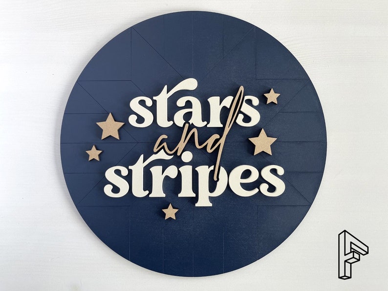 Stars and Stripes Sign Fourth of July Sign Patriotic Sign - Etsy