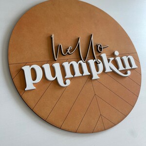 Hello Pumpkin Sign Boho Fall Sign Modern Fall Decor Fall - Etsy