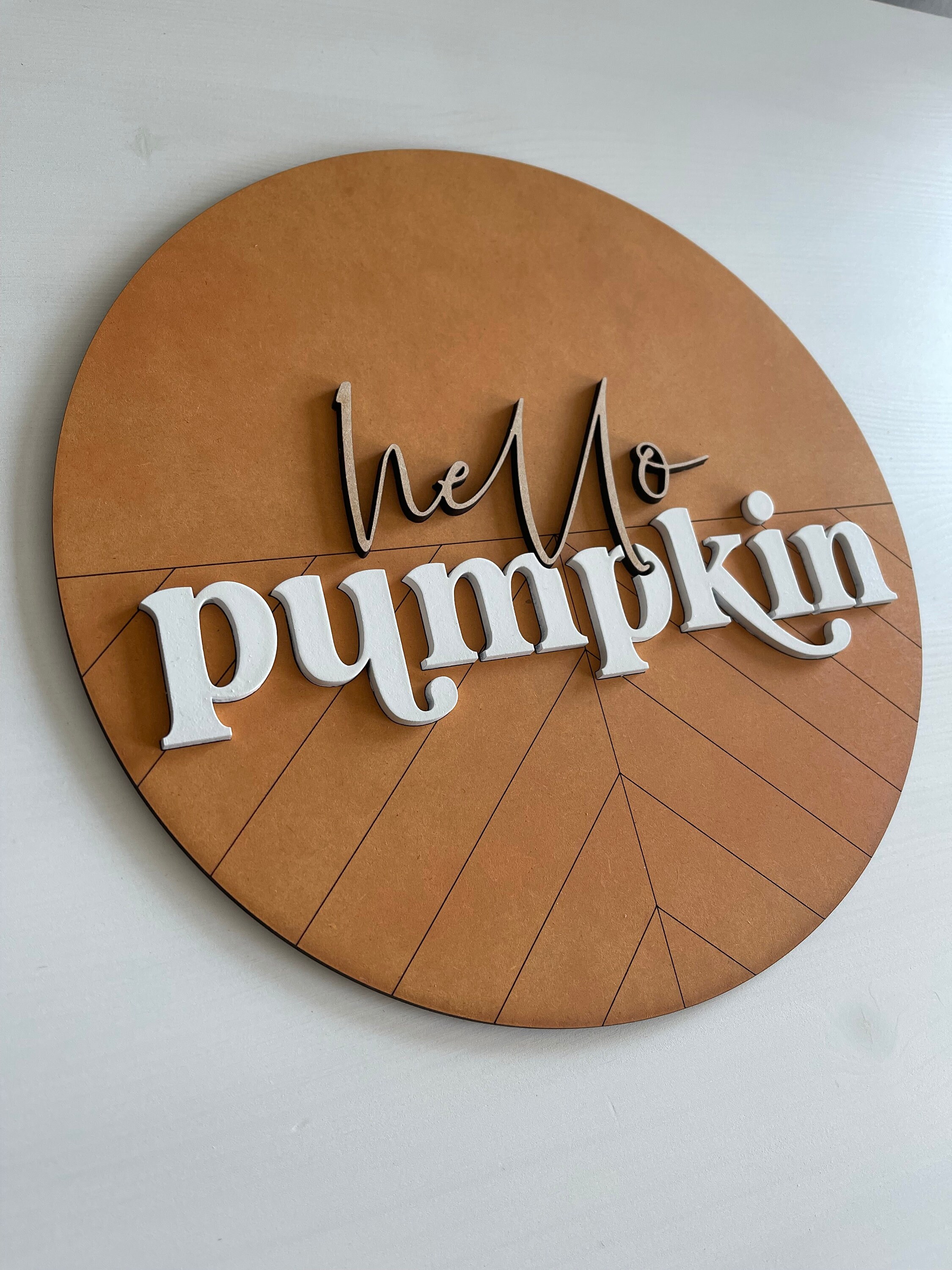 Hello Pumpkin Sign Boho Fall Sign Modern Fall Decor Fall - Etsy