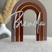 Personalized Acrylic Cake Topper Boho Rainbow Cake Topper Arch Cake ...