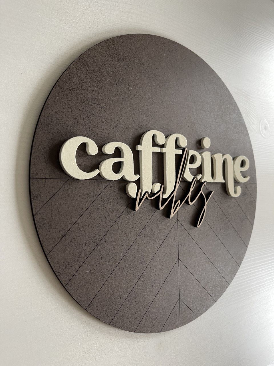 Caffeine Vibes Sign Boho Coffee Sign Modern Coffee Decor - Etsy