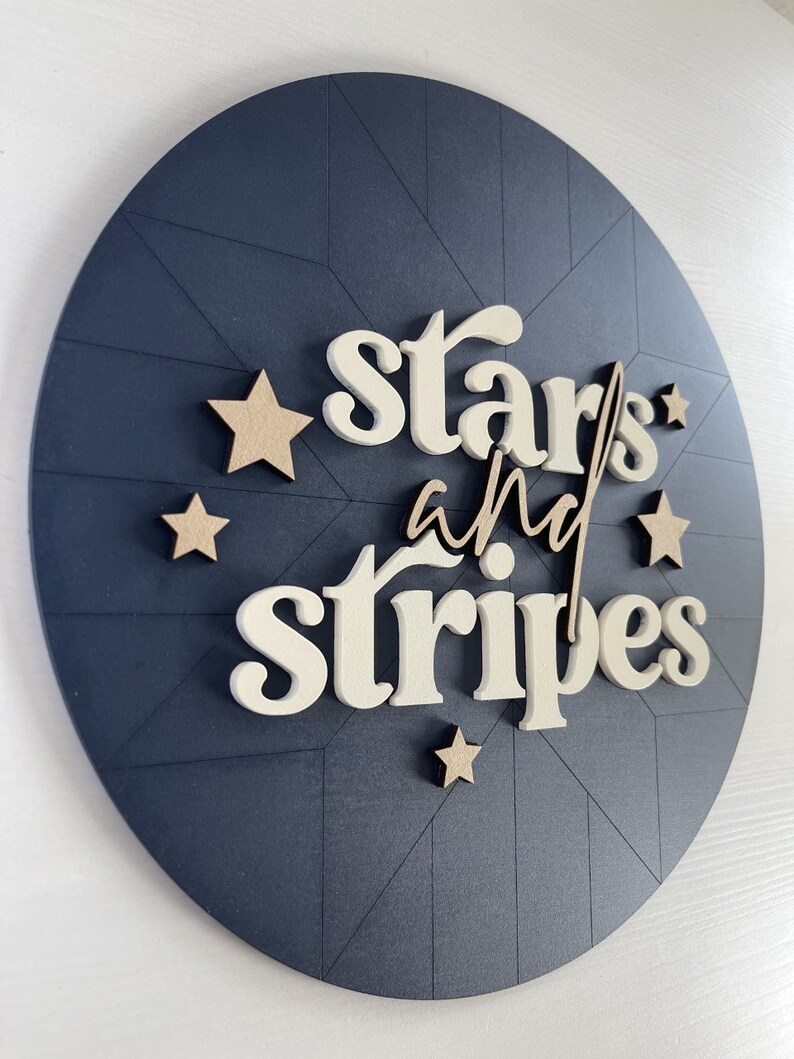Stars and Stripes Sign Fourth of July Sign Patriotic Sign - Etsy