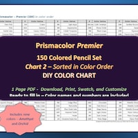 100 Colors - 1 Page - DIY Blank Color Chart /swatch Sheet - Digital ...