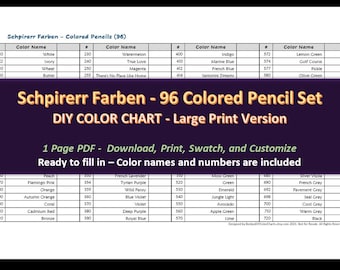 Zenacolor Color Chart - Etsy