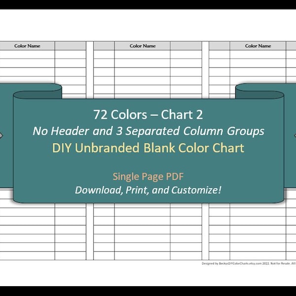 Paint Color Charts - Etsy