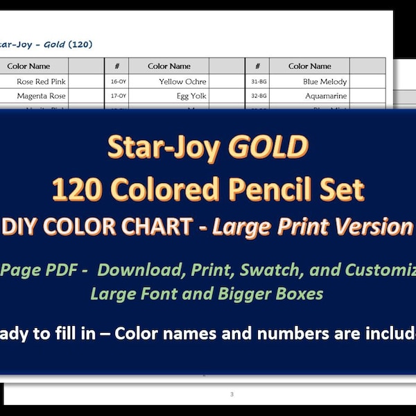 Star Joy Swatch Chart - Etsy