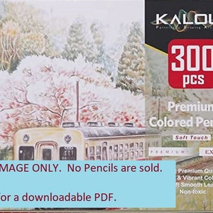 Kalour - LARGE PRINT 300 Colored Pencil Set - DIY Color Chart / Swatch ...