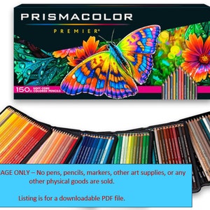 Prismacolor Premier - 150 Colored Pencil Set - PDF DIY Color Chart ...