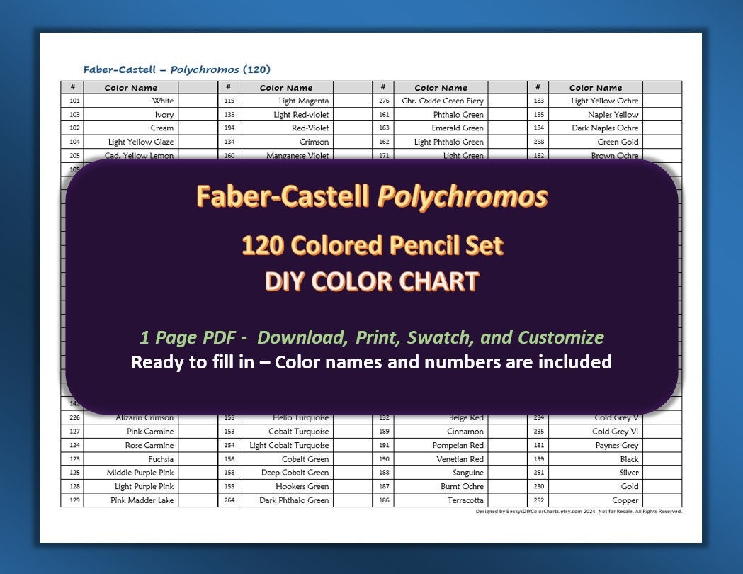 Official Fabercastell Color Wheel English Names Color Faber Castell