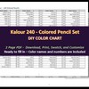 180 Colors 1 Page DIY Blank Color Chart /swatch Sheet Digital Download ...