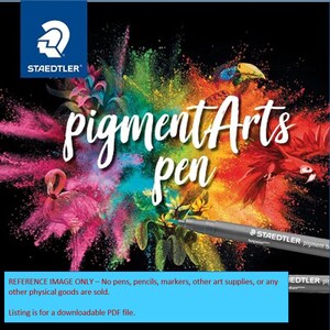 Staedtler - Pigment Arts 60 Brush Pens Set - PDF DIY Color Chart ...