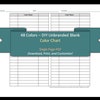 100 Colors - 1 Page - DIY Blank Color Chart /swatch Sheet - Digital ...