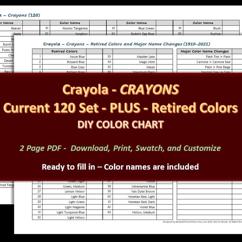 Crayola Retired Colors - Etsy