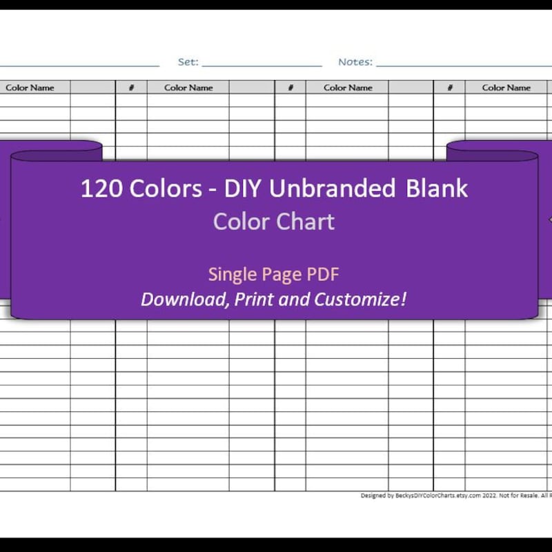 Paint Color Charts - Etsy