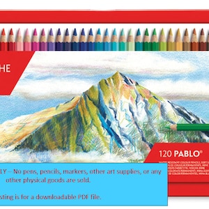 Caran D'ache Pablo - 120 Colored Pencil Set - PDF DIY Color Chart ...