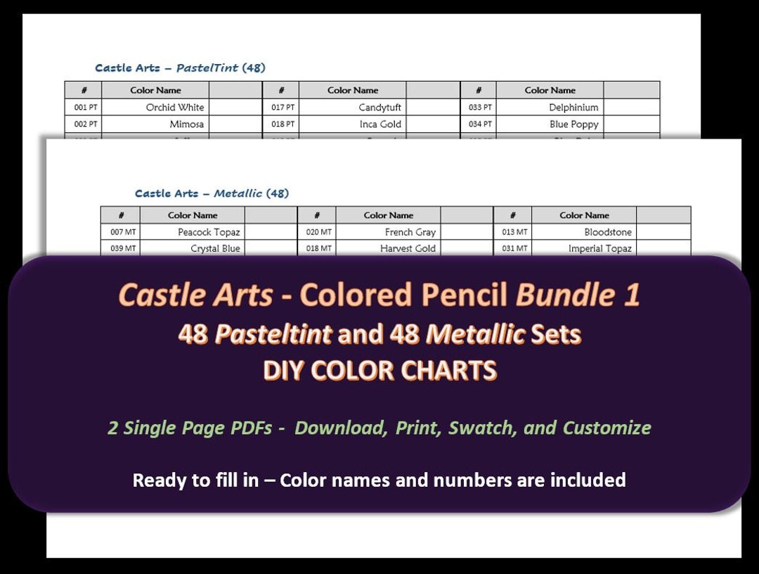 Castle Arts - Pencil Bundle 2 - Original and Pasteltint/metallic - 1 ...