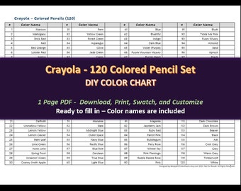 Diy Color Chart | Etsy