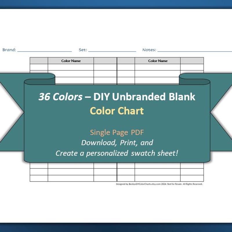 BeckysDIYColorCharts - Etsy