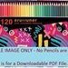 Brutfuner "square" Pencils - 120 Colored Pencil Set - DIY Color Chart ...